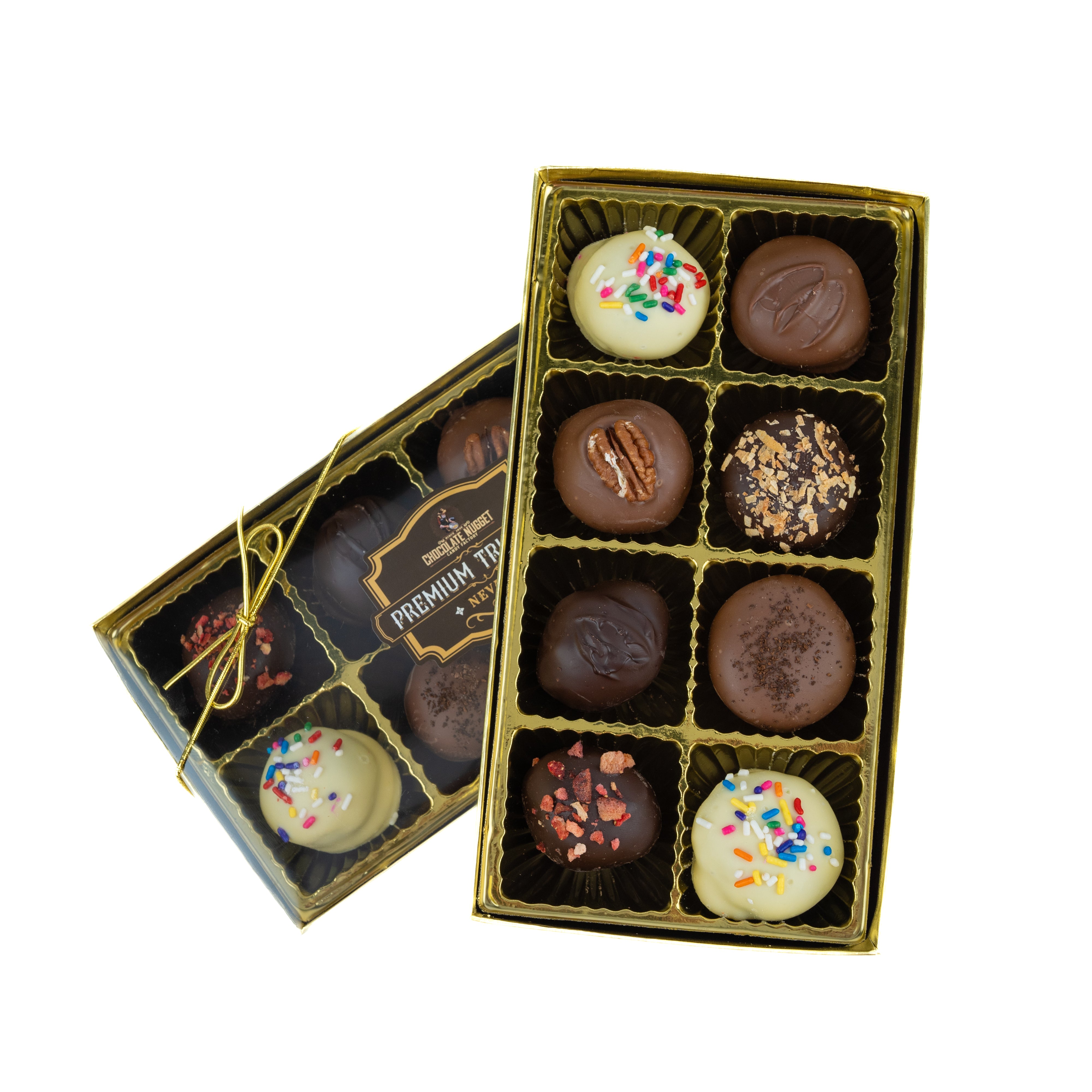 8 Piece Truffle Gift Box – Chocolate Nugget Candy Factory